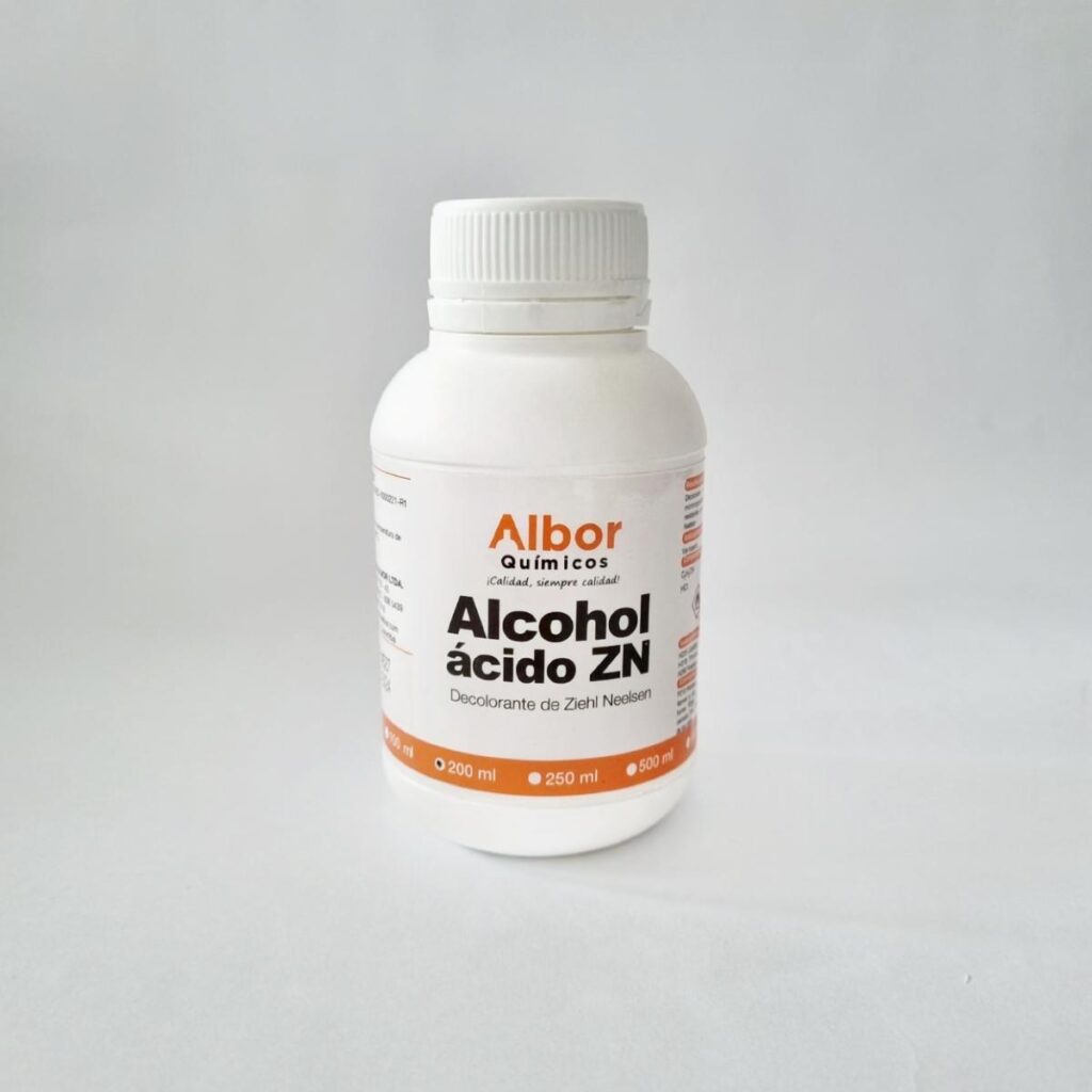 Alcohol ácido zn, frasco x 200 ml, marca albor (exento de iva) | Proquilab