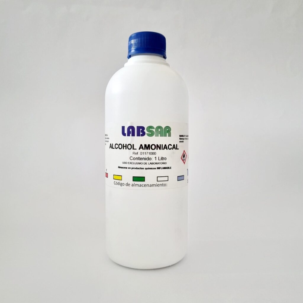 Alcohol amoniacal (solucion de etanol y amoniaco), frasco x litro ...